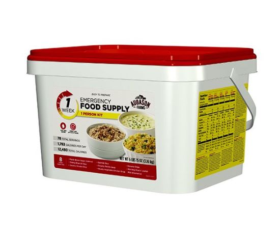 1-Week 1 Person Emergency Food Pail | Augason Farms | Gunwinner