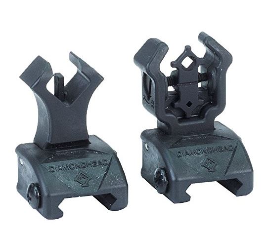 Diamondhead USA Polymer Front and Rear Flip Up Sights with NiteBrite ...