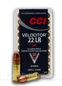 22 LR - 40 gr CPHP - CCI Velocitor - 5000 Rounds | Gunwinner