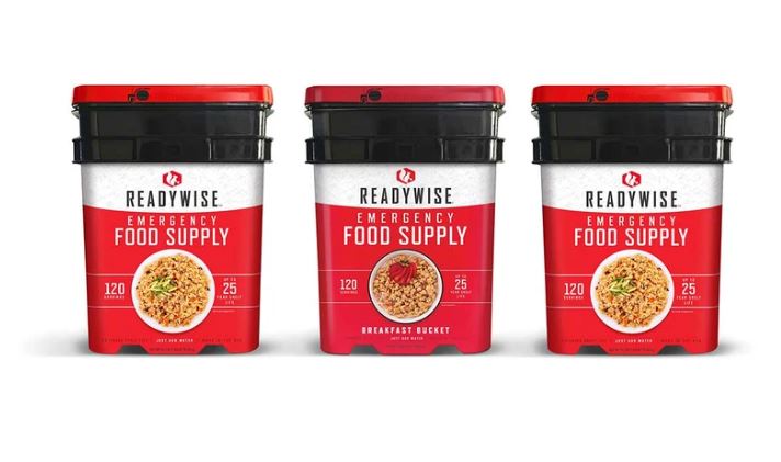 360 Serving Breakfast & Entree Buckets by ReadyWise | Gunwinner