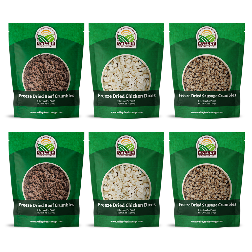 Freeze-Dried Meat 6 Pack - Valley Food Storage | Gunwinner